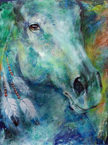 Work Horse – Home of Mottled Art Original Paintings by Iwona Jankowski i
